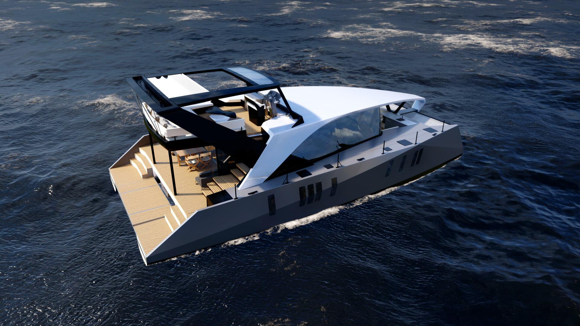 Custom Power Cat Boat For Sale - Waa2